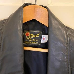 Reed Sportswear | Jackets & Coats | Vintage Black Leather Jacket By ...